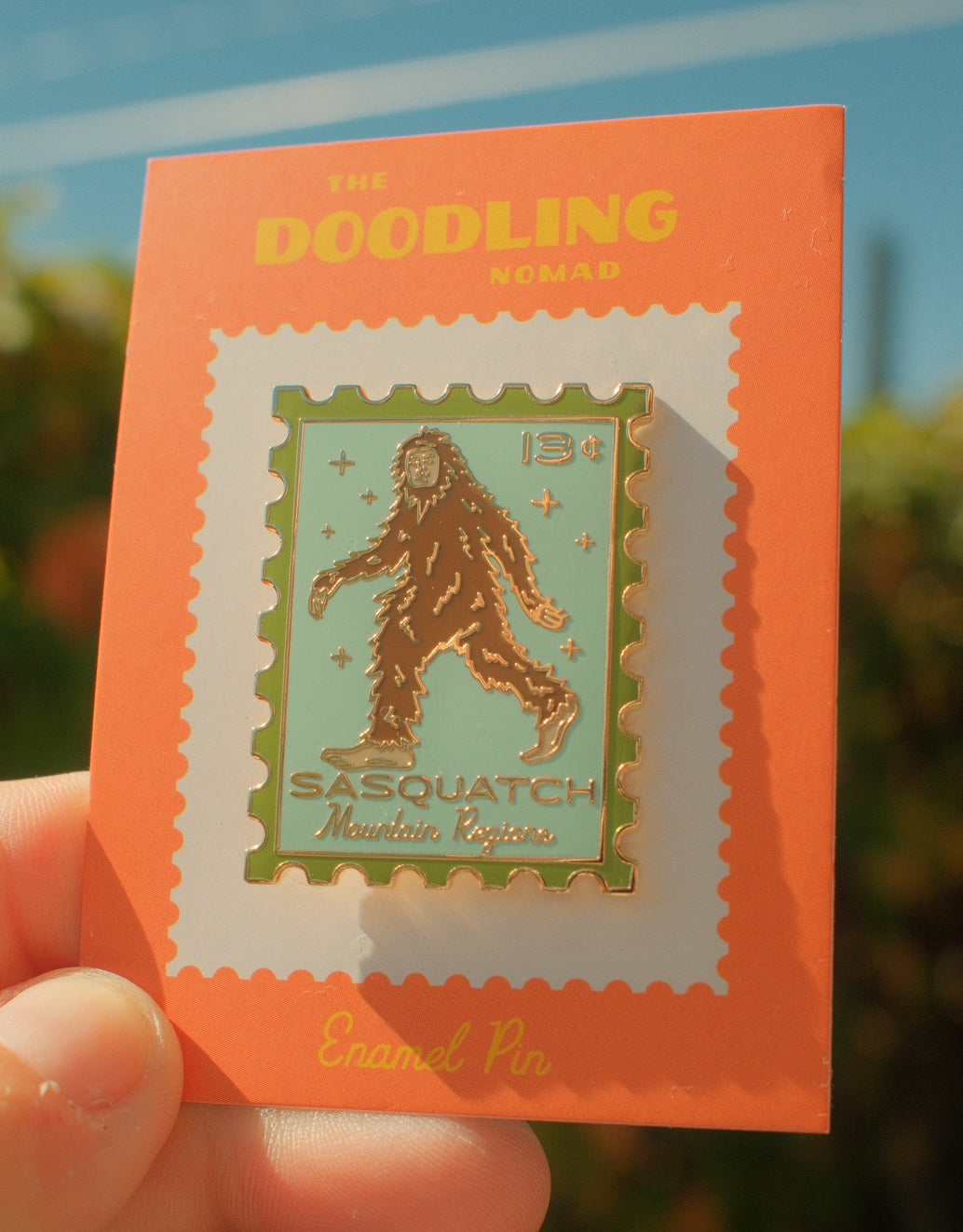 Sasquatch Enamel Pin – The Doodling Nomad